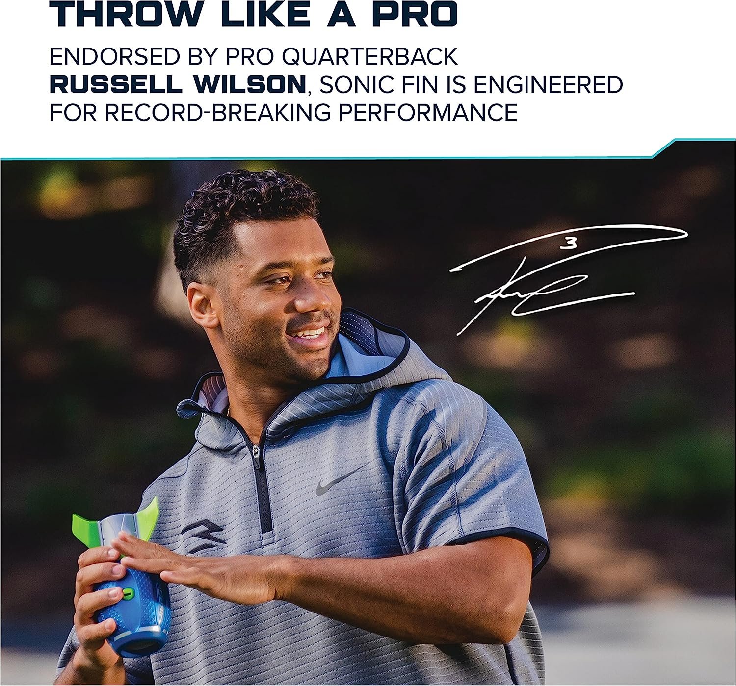 Aerobie Sonic Fin Football, Aerodynamic Russel Wilson Football Toy ...